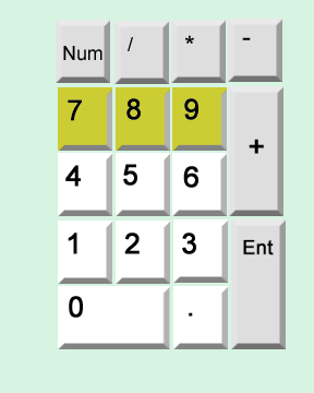Keypad Training - Keys 7,8,9